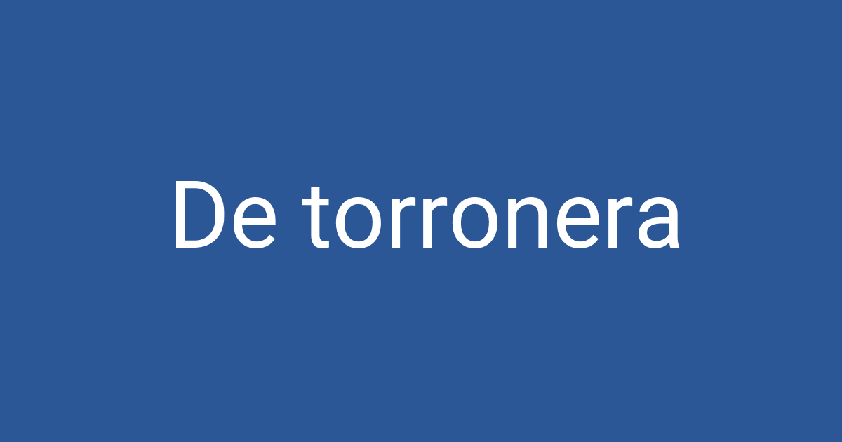 De torronera | PCCD
