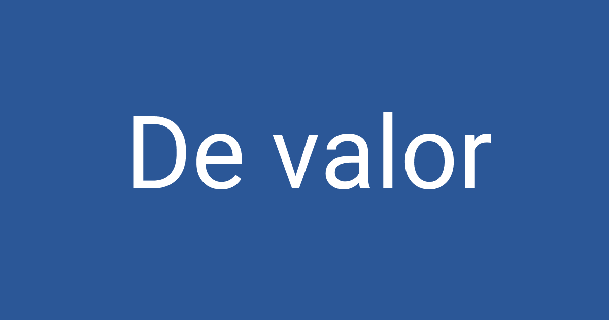 De valor | PCCD