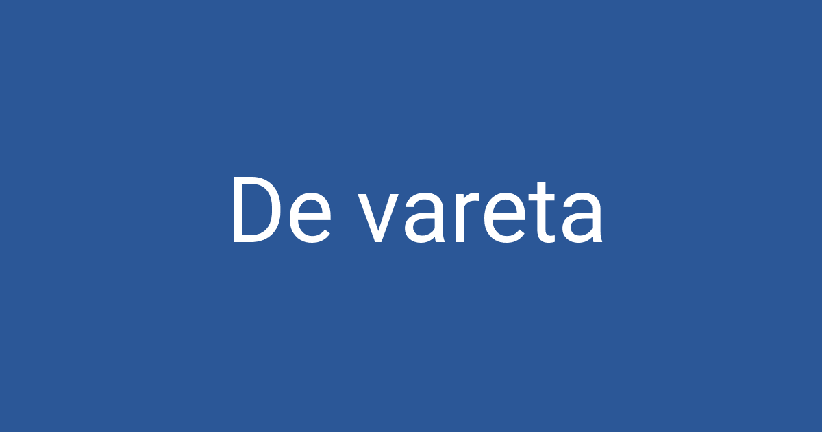 De vareta | PCCD