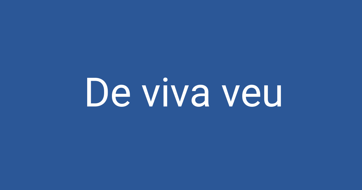 De viva veu | PCCD