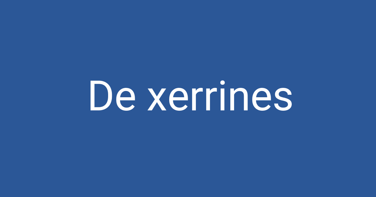 De xerrines | PCCD