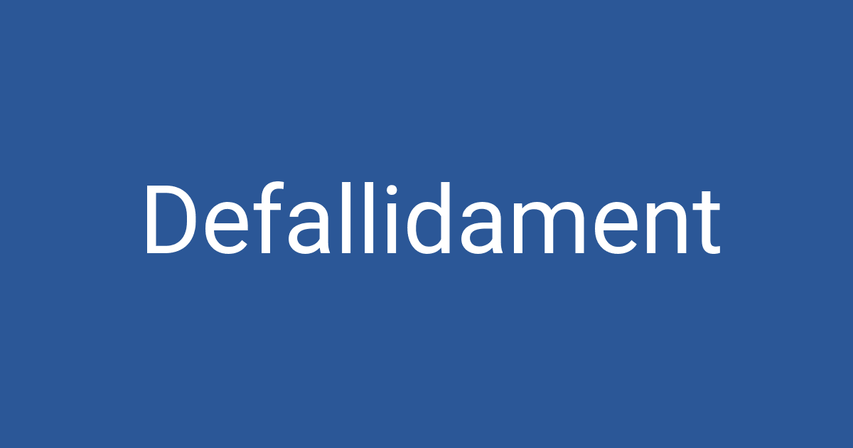 Defallidament | PCCD