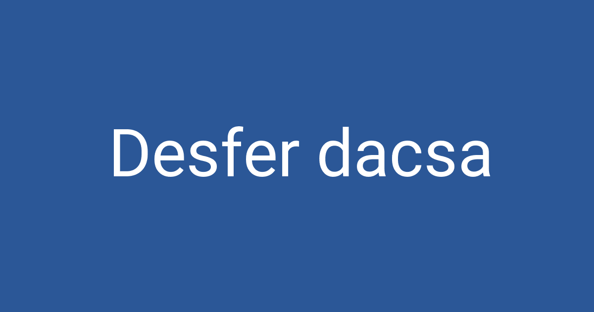 Desfer dacsa | PCCD