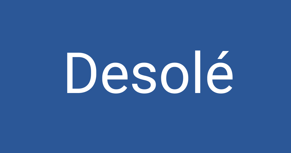 Desolé | PCCD