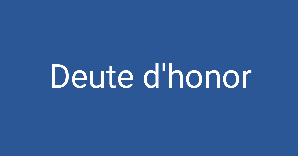 Deute d'honor | PCCD