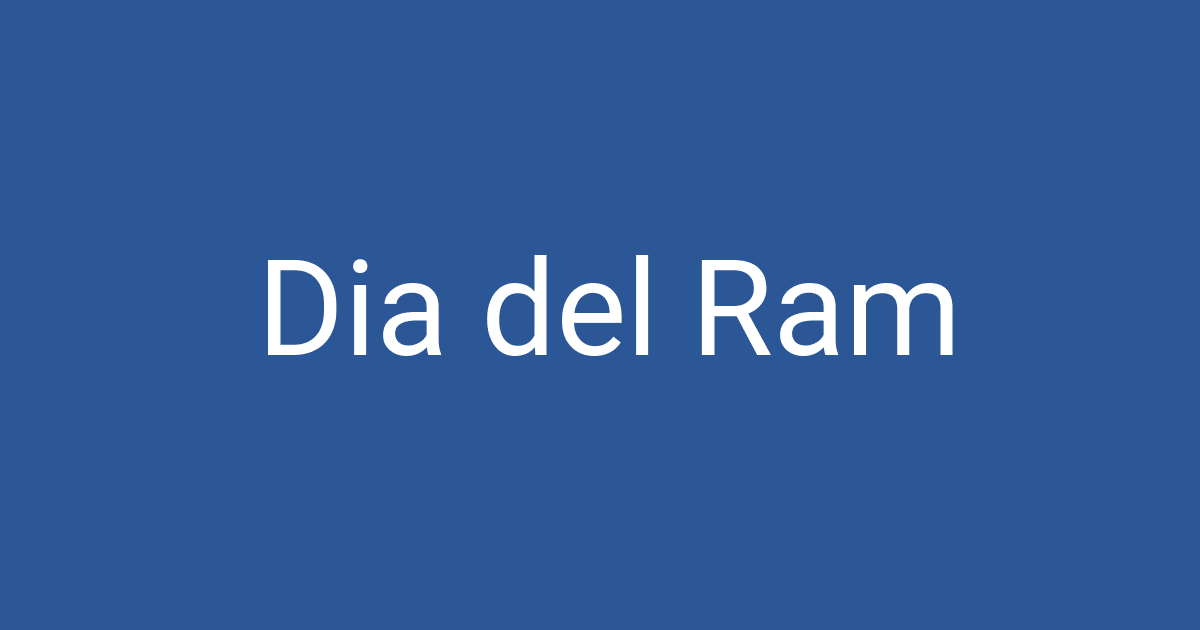 Dia del Ram | PCCD
