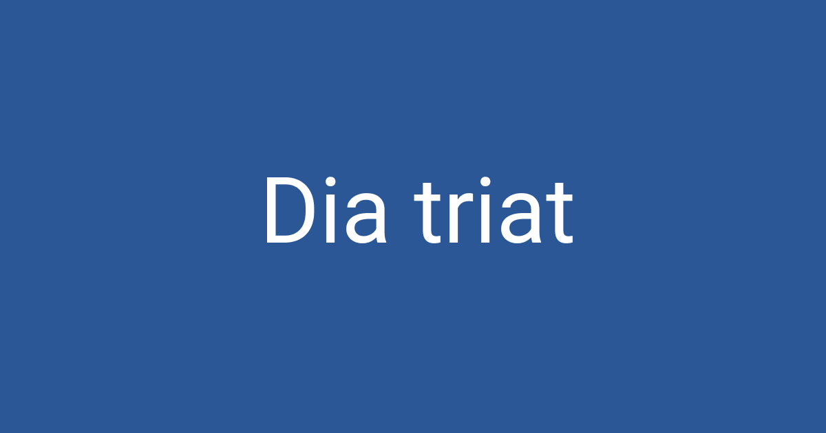 Dia triat | PCCD