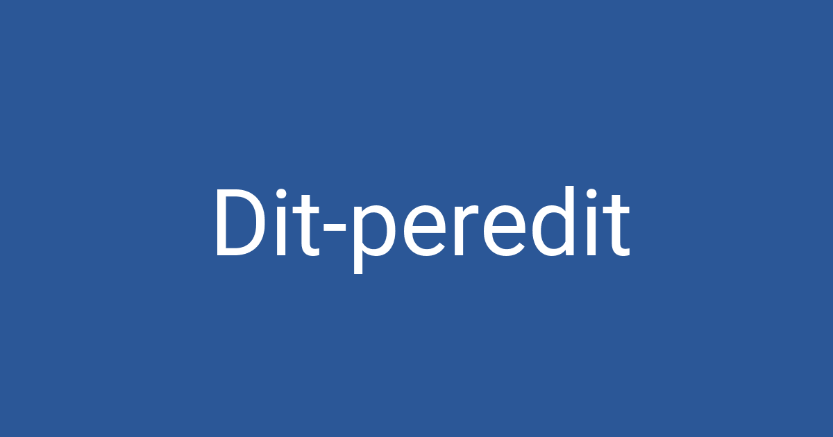 Dit-peredit | PCCD