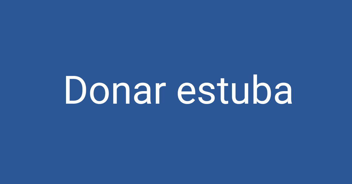 Donar estuba | PCCD