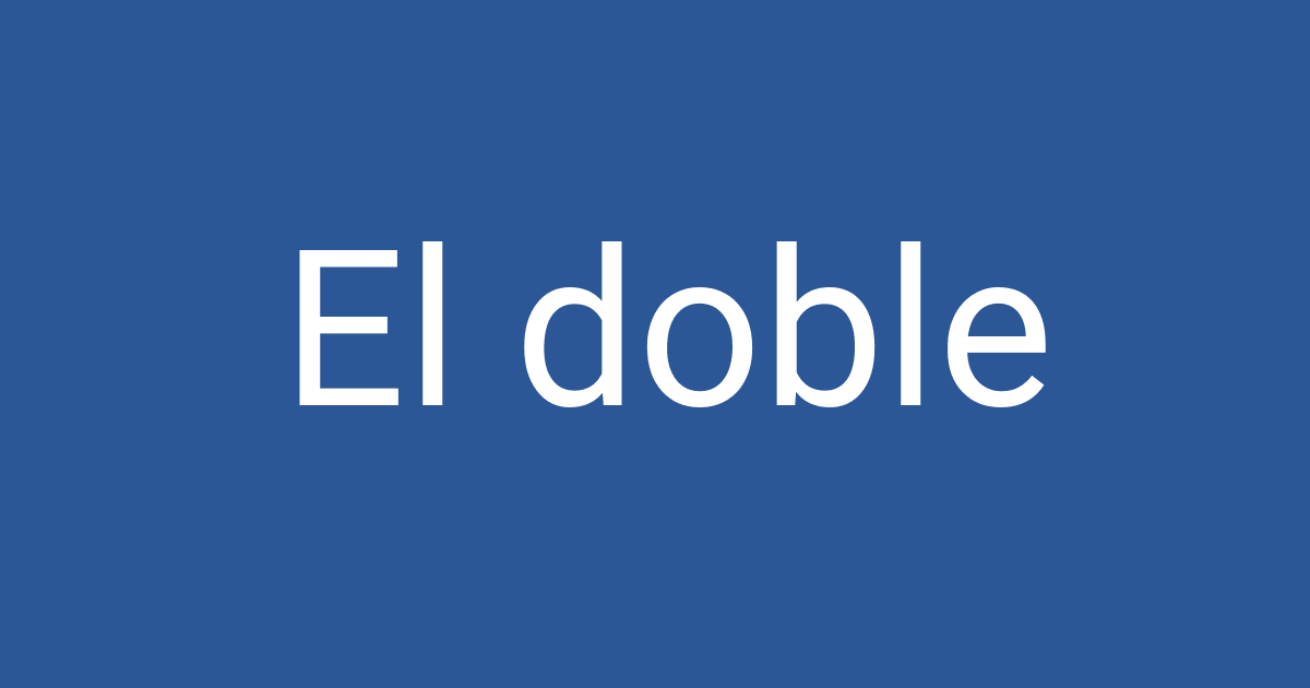 El doble | PCCD