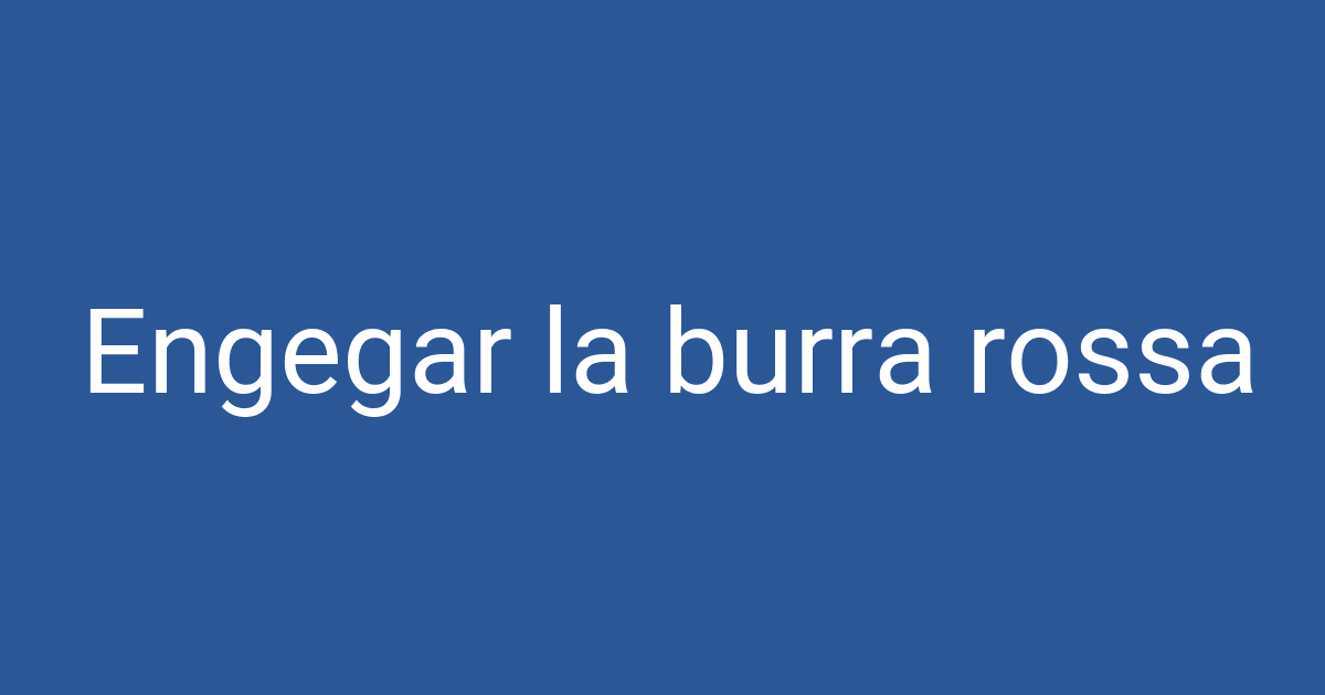 Engegar la burra rossa | PCCD