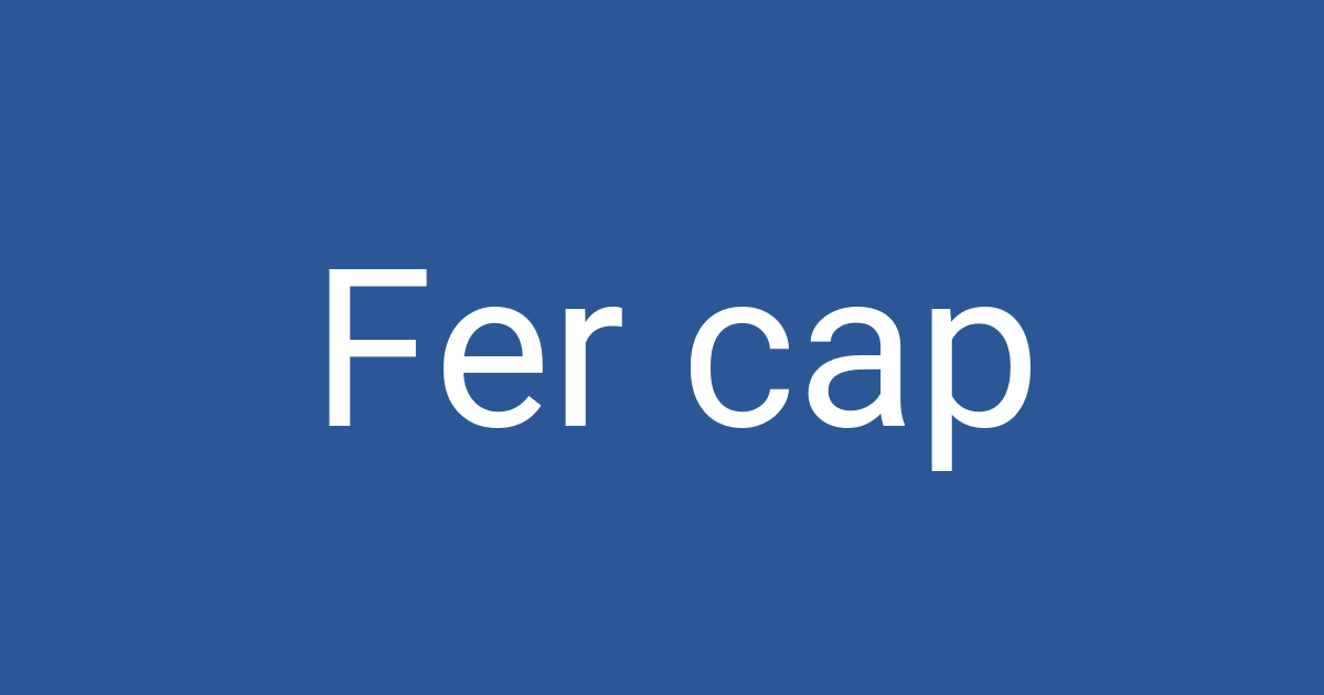 Fer cap | PCCD