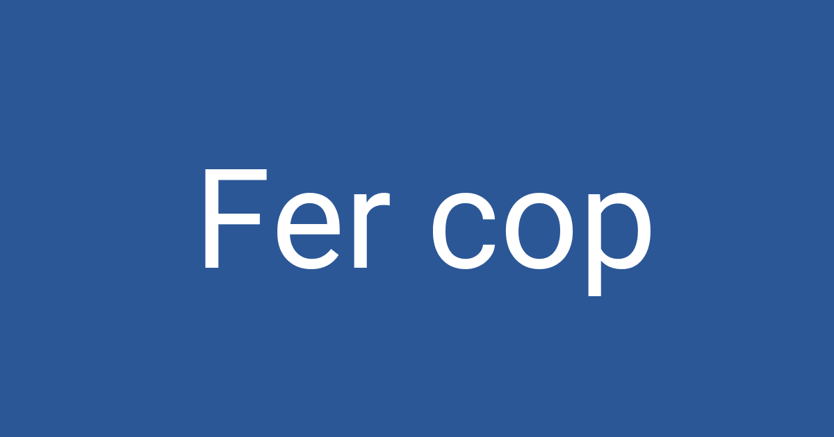 Fer cop | PCCD