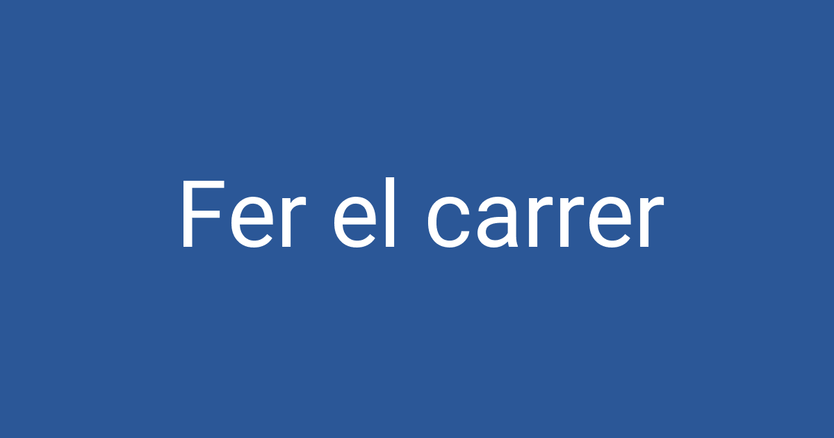 Fer el carrer | PCCD
