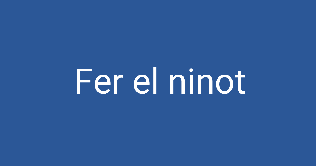 Fer el ninot | PCCD
