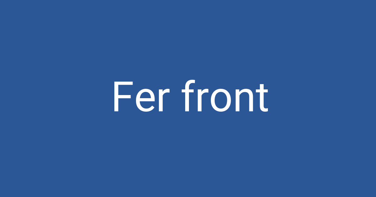 Fer front | PCCD