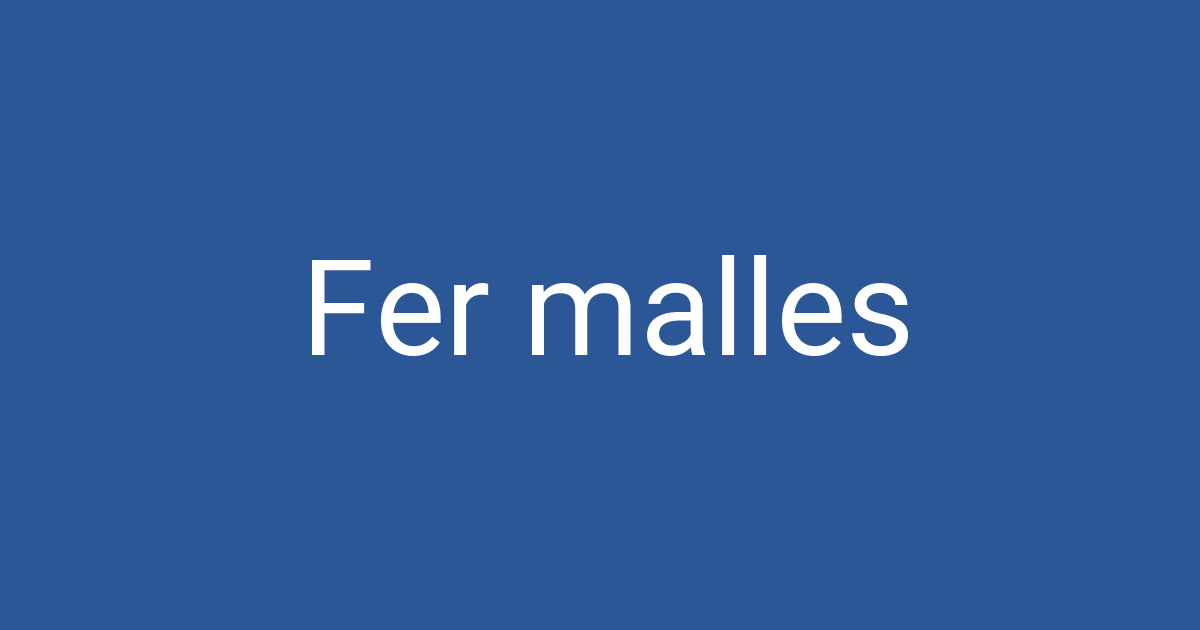 Fer malles - PCCD