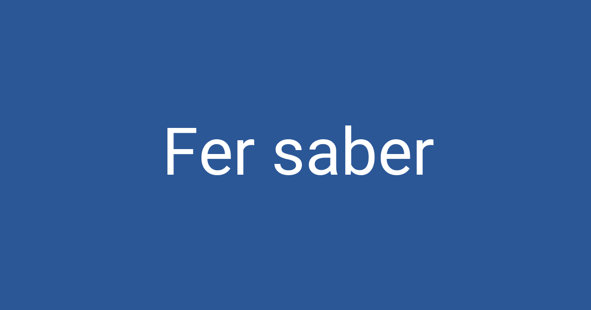 Fer saber | PCCD