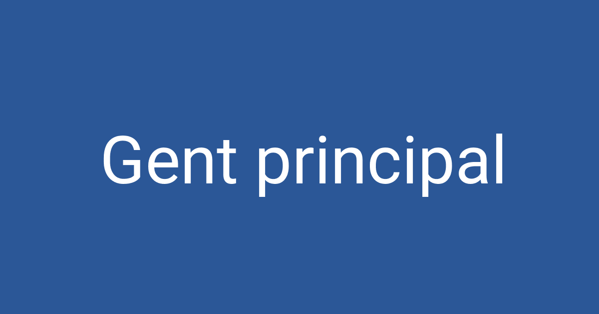 Gent principal | PCCD