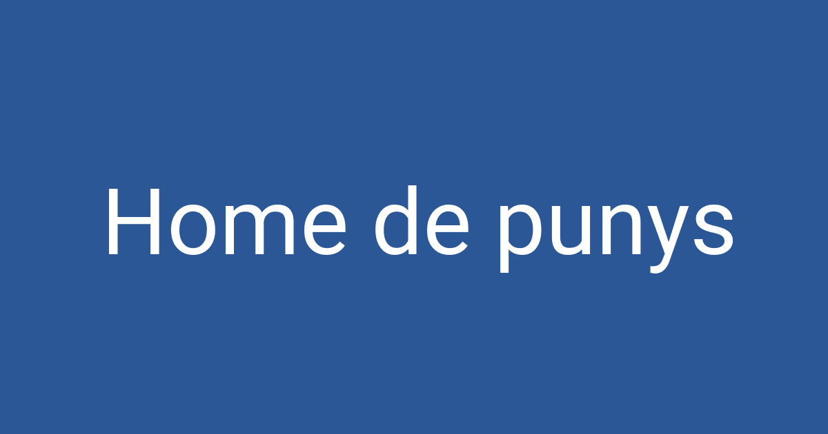 Home de punys | PCCD