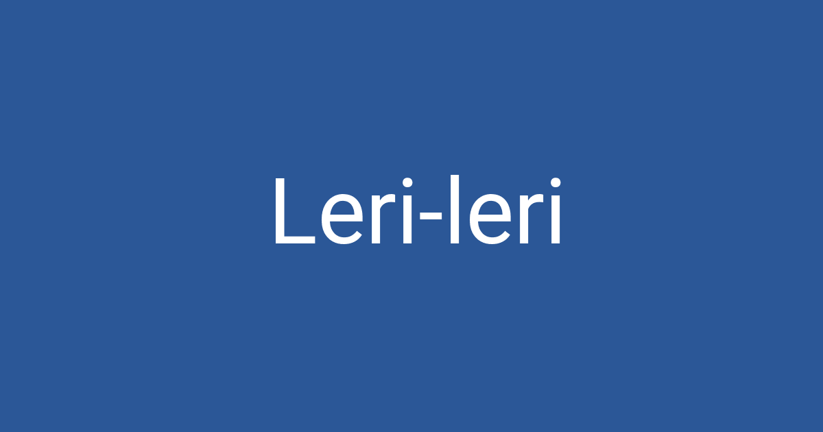 Leri-leri | PCCD