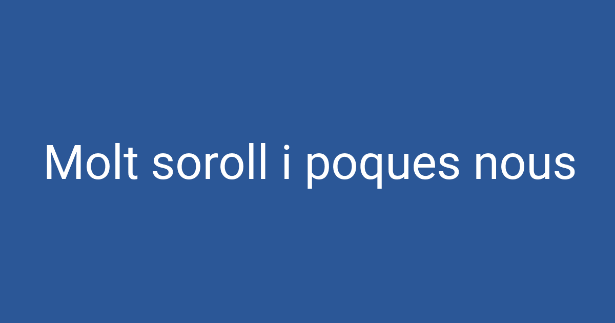 Molt soroll i poques nous | PCCD