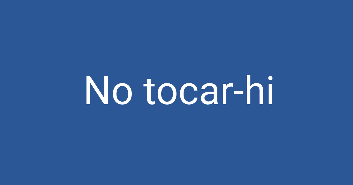 No tocar-hi | PCCD