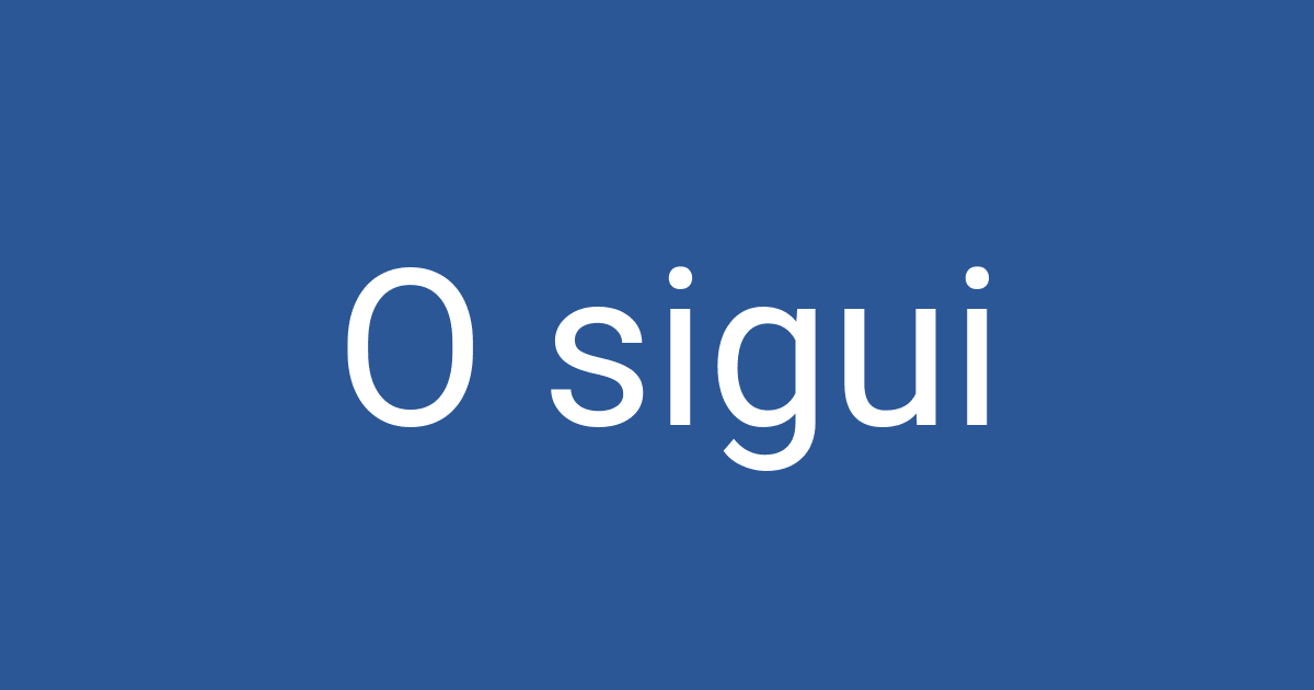 O sigui | PCCD