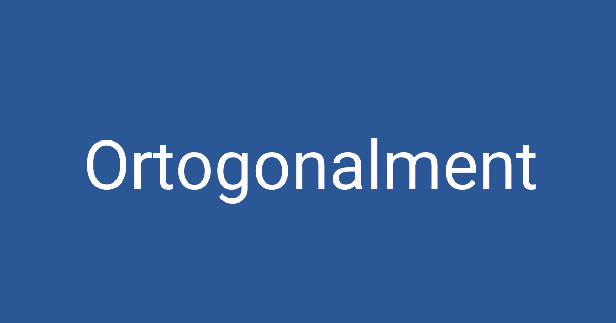 Ortogonalment | PCCD