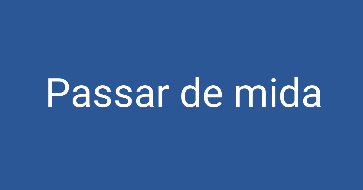 Passar de mida | PCCD