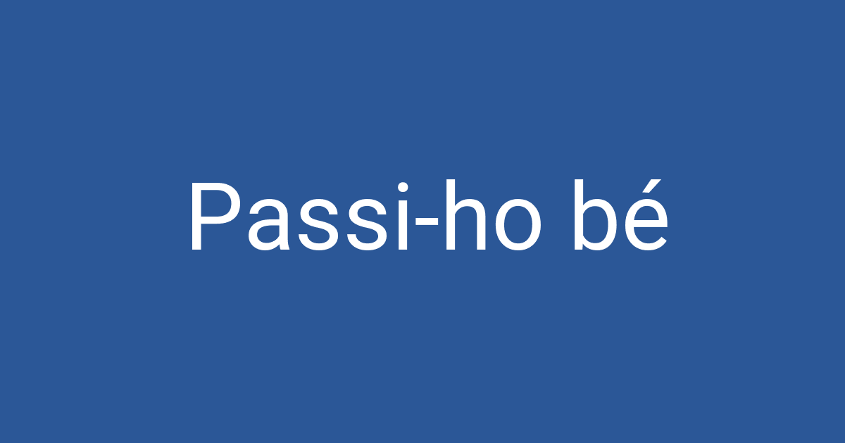 Passi-ho bé | PCCD