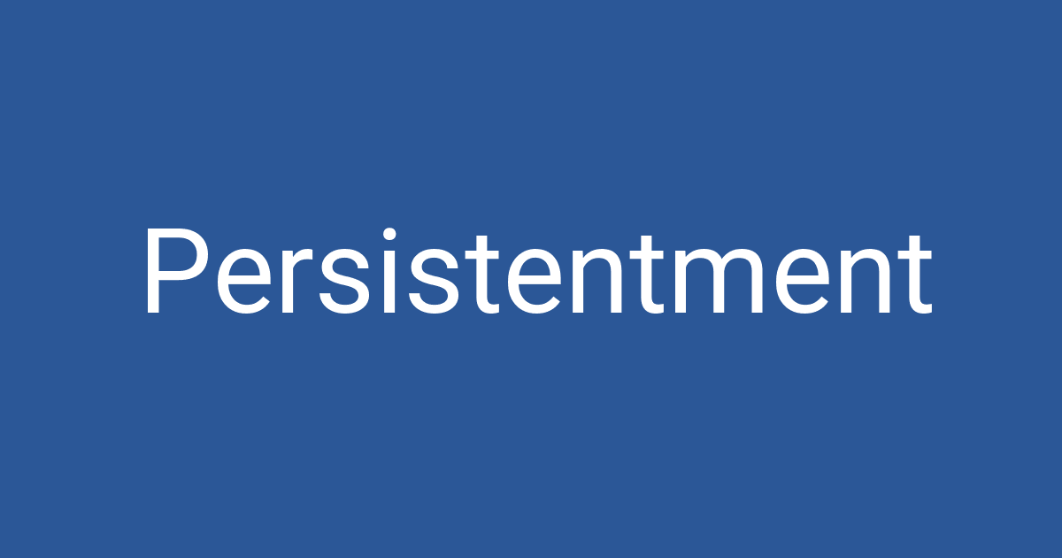 Persistentment | PCCD
