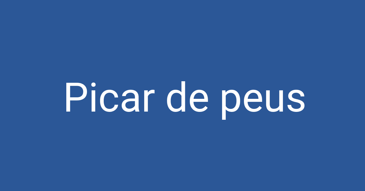 Picar de peus | PCCD