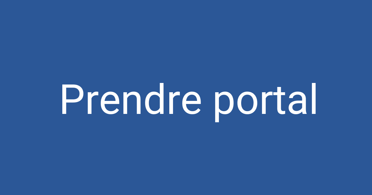 Prendre portal | PCCD