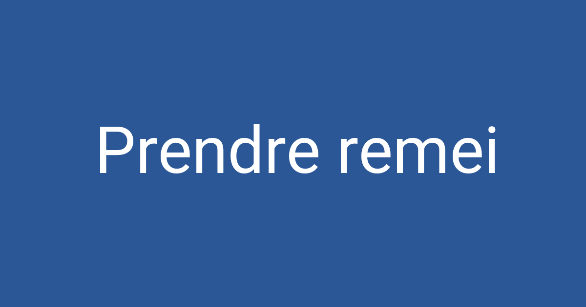Prendre remei | PCCD