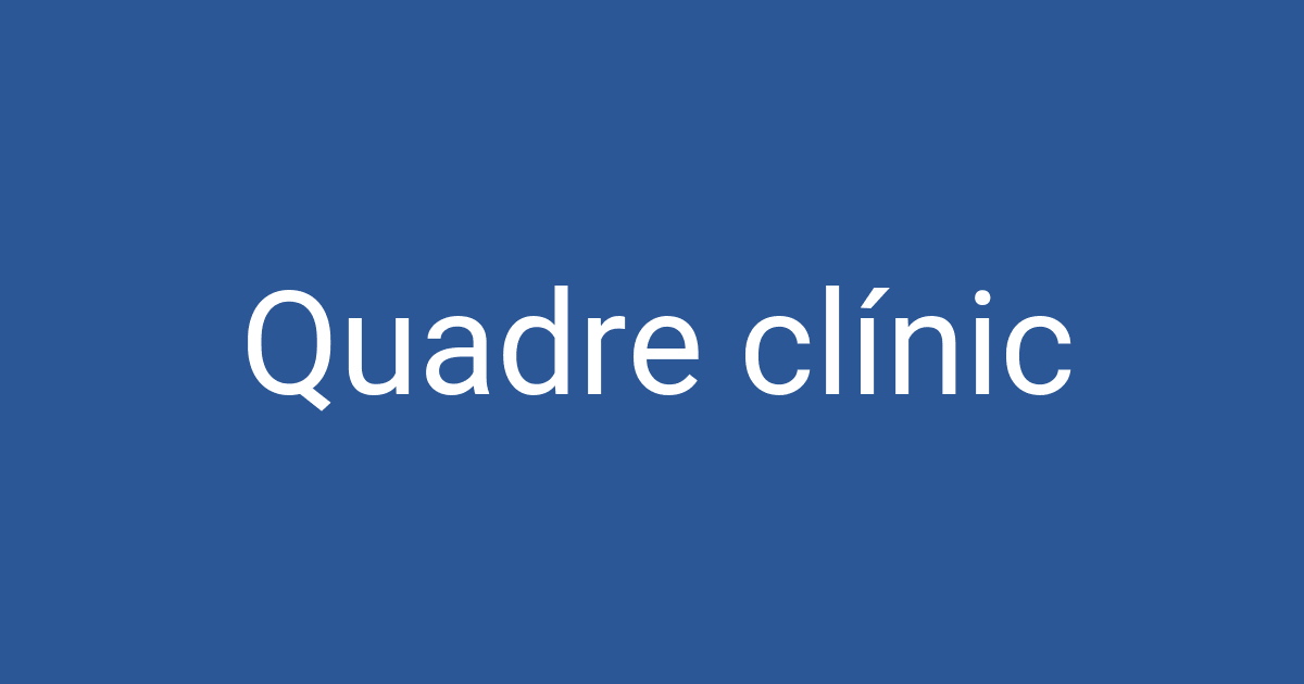 Quadre clínic | PCCD