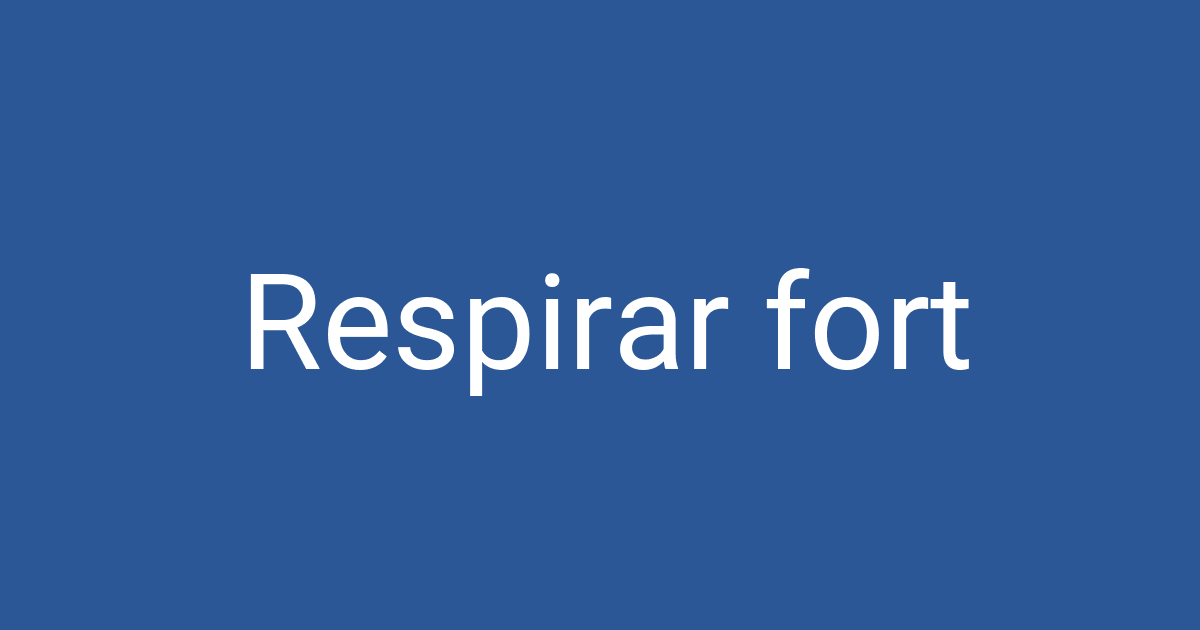 Respirar fort | PCCD