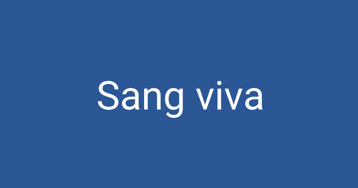 Sang viva | PCCD