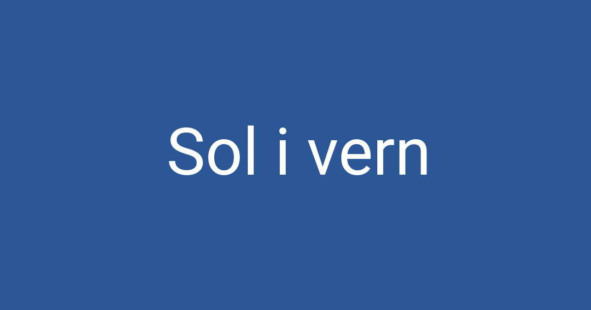 Sol i vern | PCCD