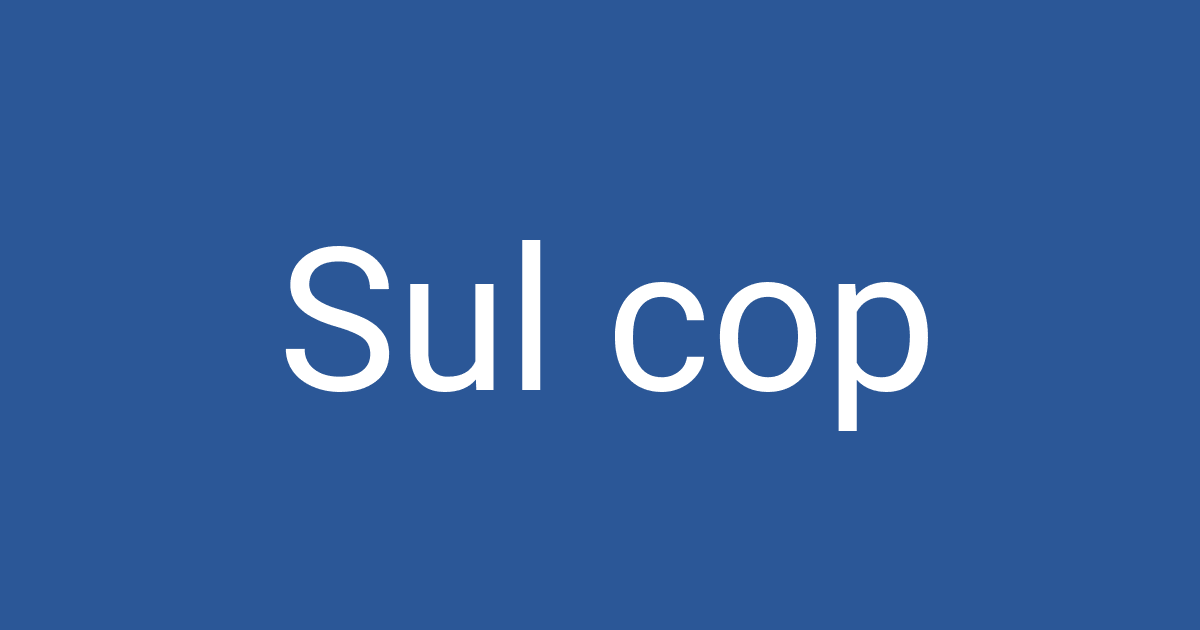 Sul cop - PCCD