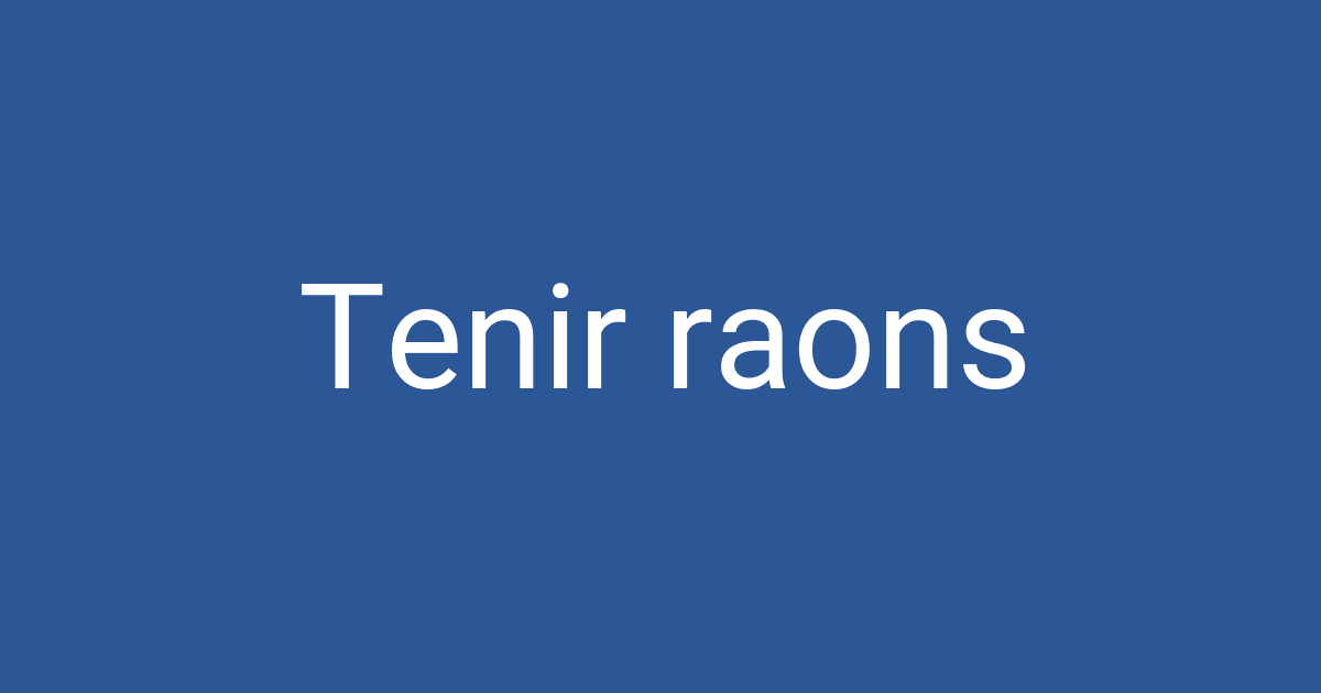Tenir raons | PCCD