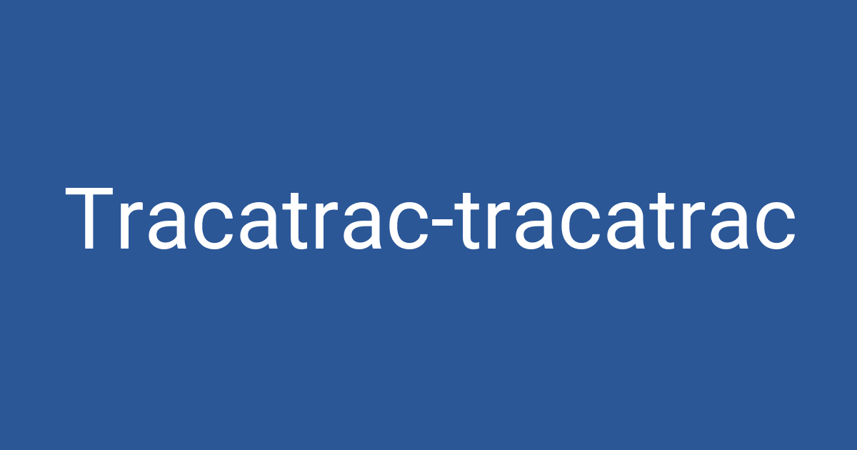 Tracatrac-tracatrac | PCCD