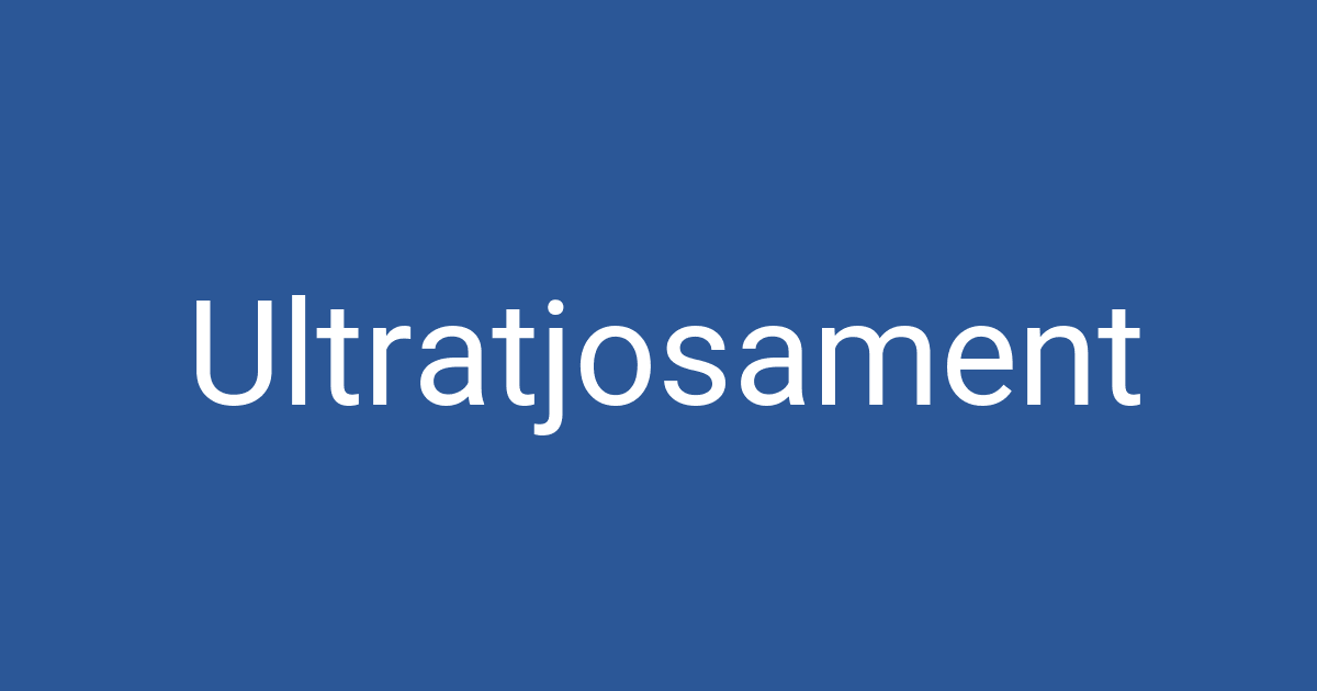 Ultratjosament | PCCD