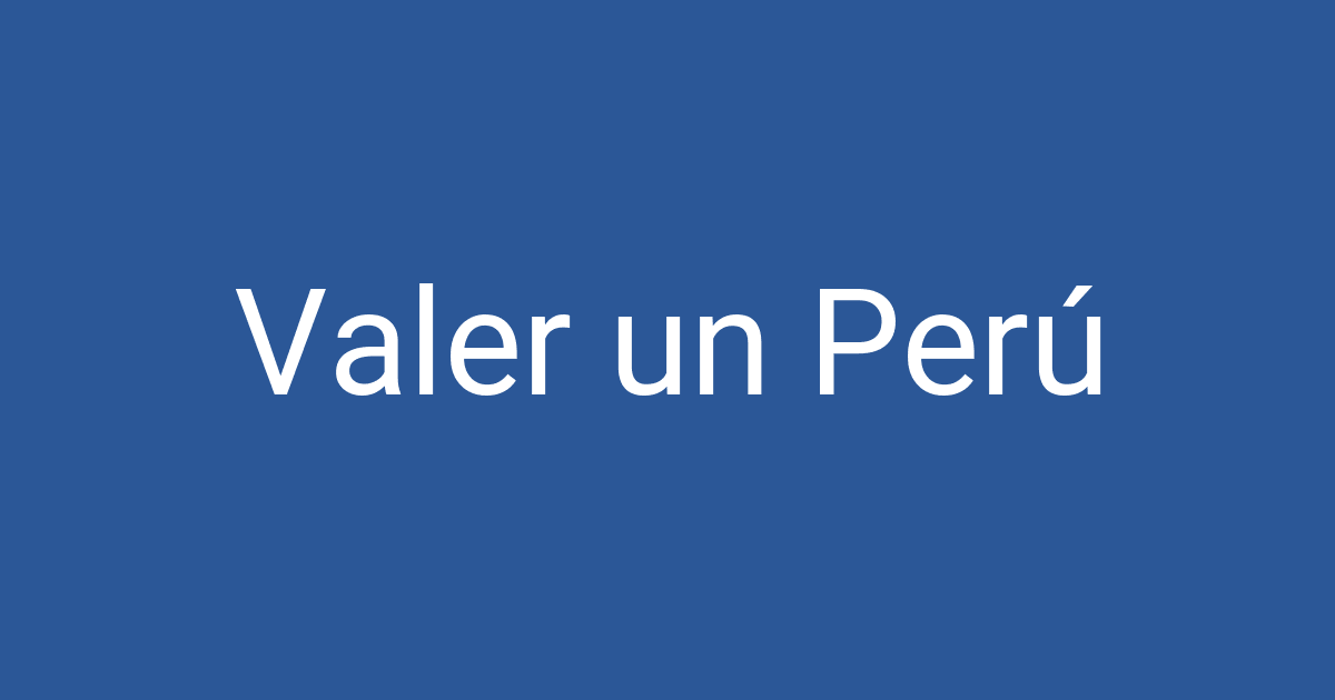 Valer un Perú | PCCD